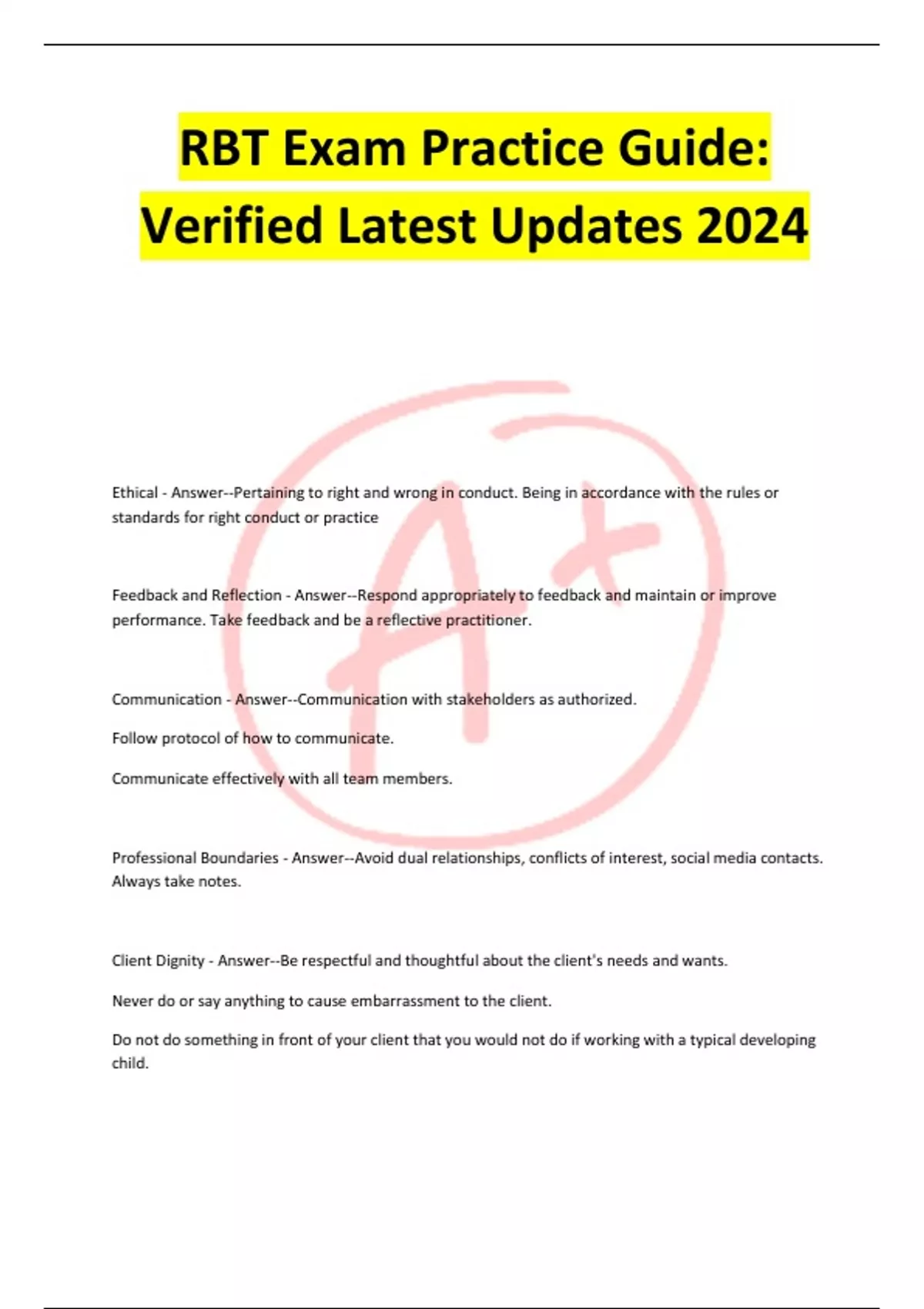RBT Exam Practice Guide – 2024 Complete Study Manual with Definitions ...