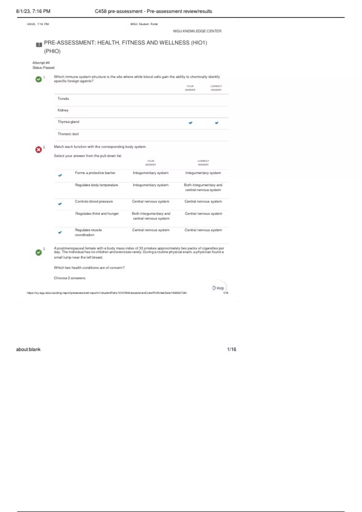C458 pre assessment pre assessment review results - C458 - Stuvia US