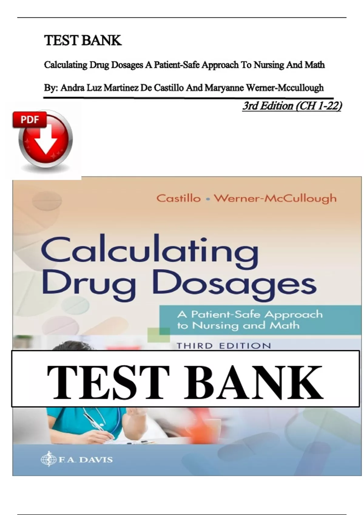 Test Bank For Calculating Drug Dosages: A Patient-Safe Approach to ...