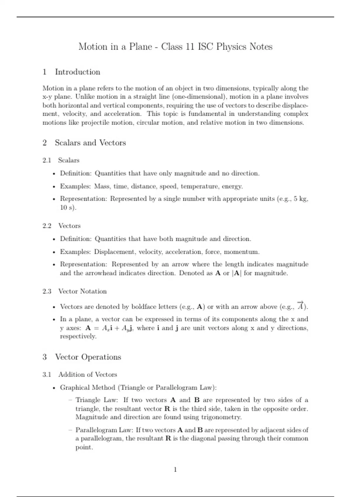 Physics - Motion in one plane - Physics - Stuvia US