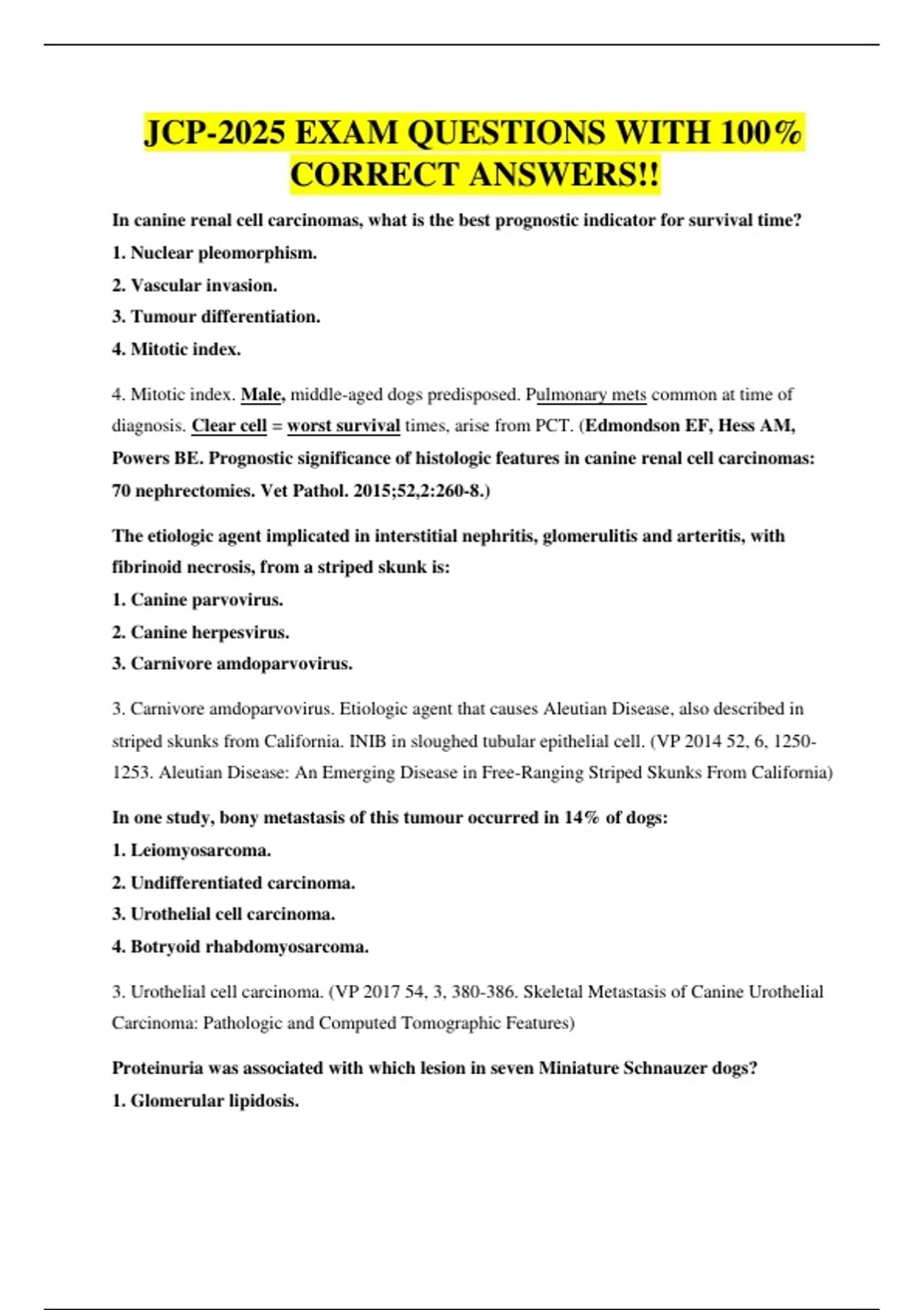 JCP-2025 EXAM QUESTIONS WITH 100% CORRECT ANSWERS! - JCP - Stuvia US