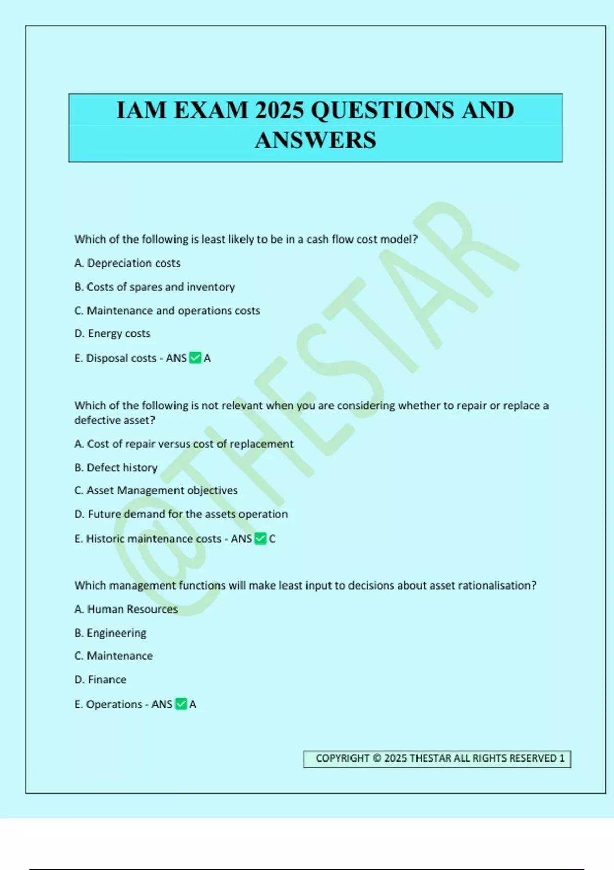 IAM EXAM 2025 QUESTIONS AND ANSWERS - IAM - Stuvia US