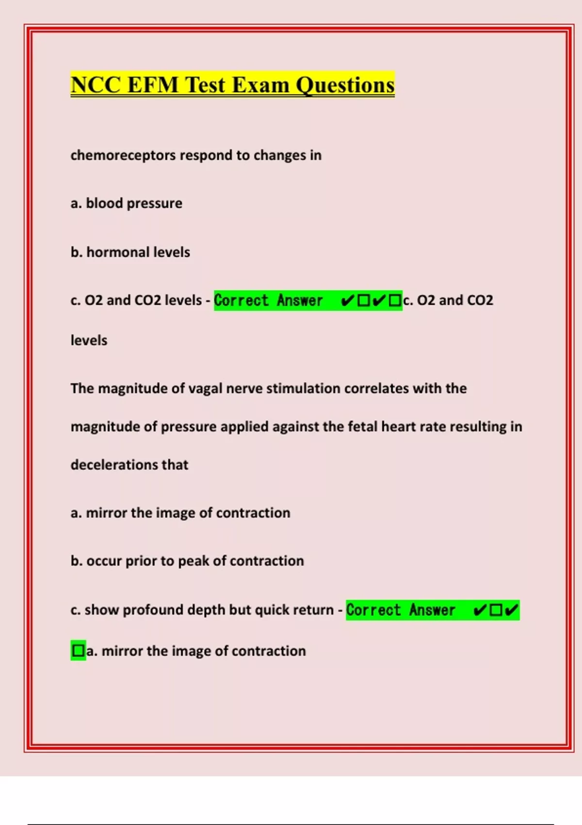 NCC EFM The Definitive Exam Guide: Questions, Answers & Winning Strategies - Ncc efm - Stuvia US