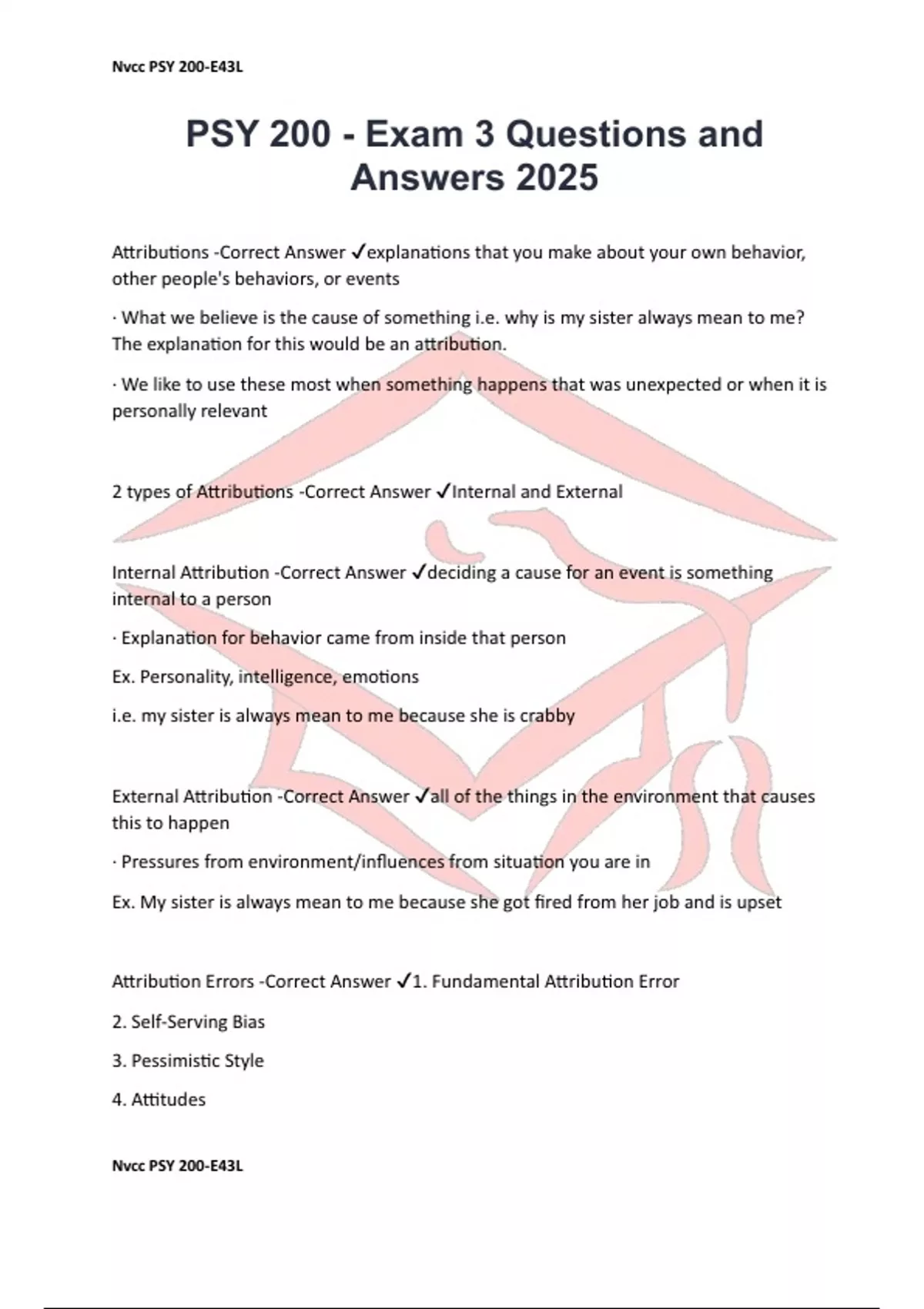 PSY 200 - Exam 3 Questions and Answers 2025 - PSY 200 - Stuvia US