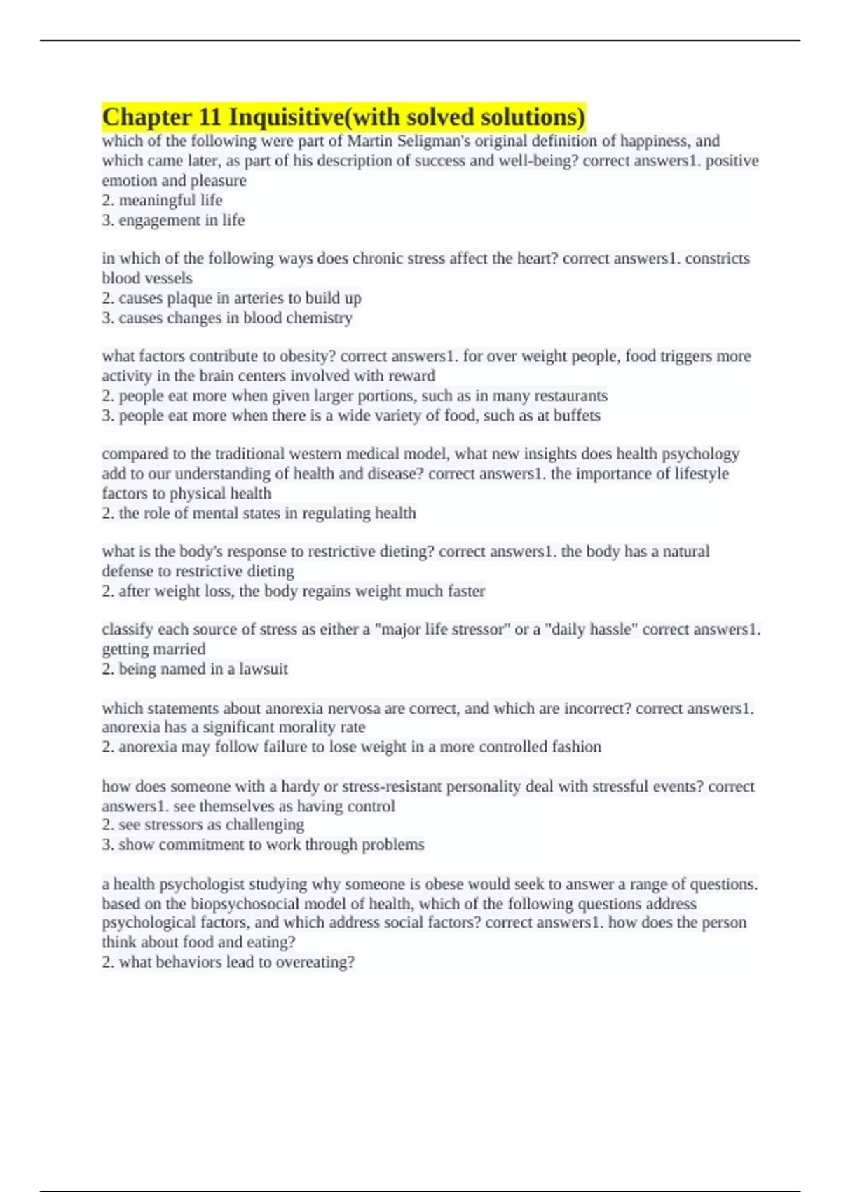 Chapter 11 Inquisitive(with solved solutions) - Inquisitive - Stuvia US