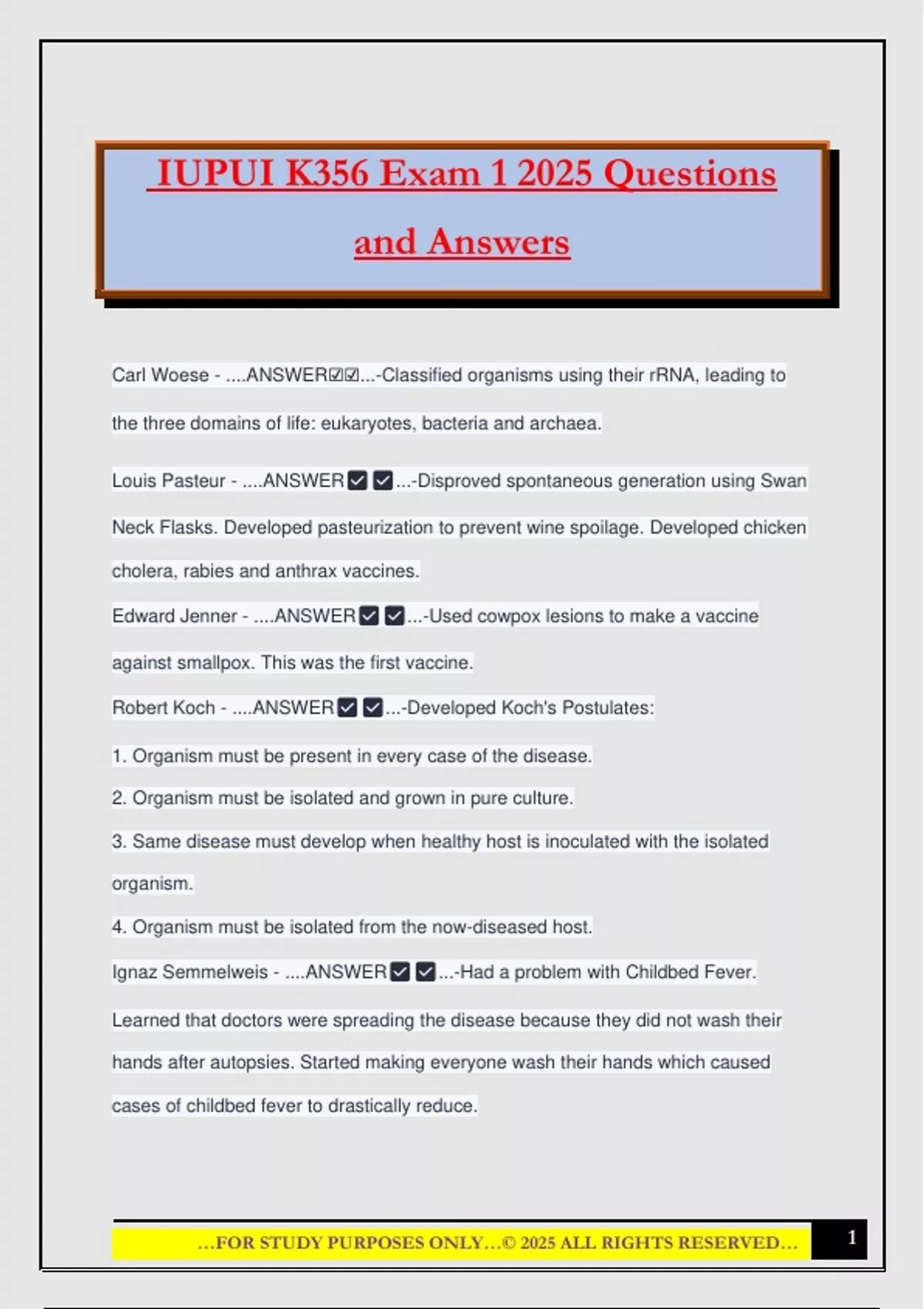 IUPUI K356 Exam 1 2025 Questions and Answers - IUPUI - Stuvia US