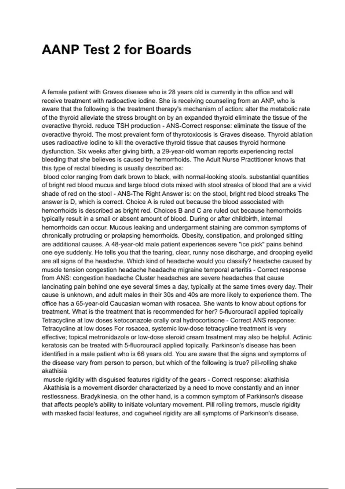 AANP Test 2 for Boards NEWEST 2025/2026 ACTUAL EXAM COMPLETE QUESTIONS ...