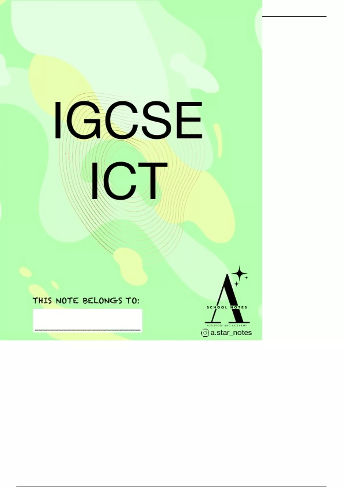 Edexel IGCSE ICT Summary Notes - ICT - Stuvia US