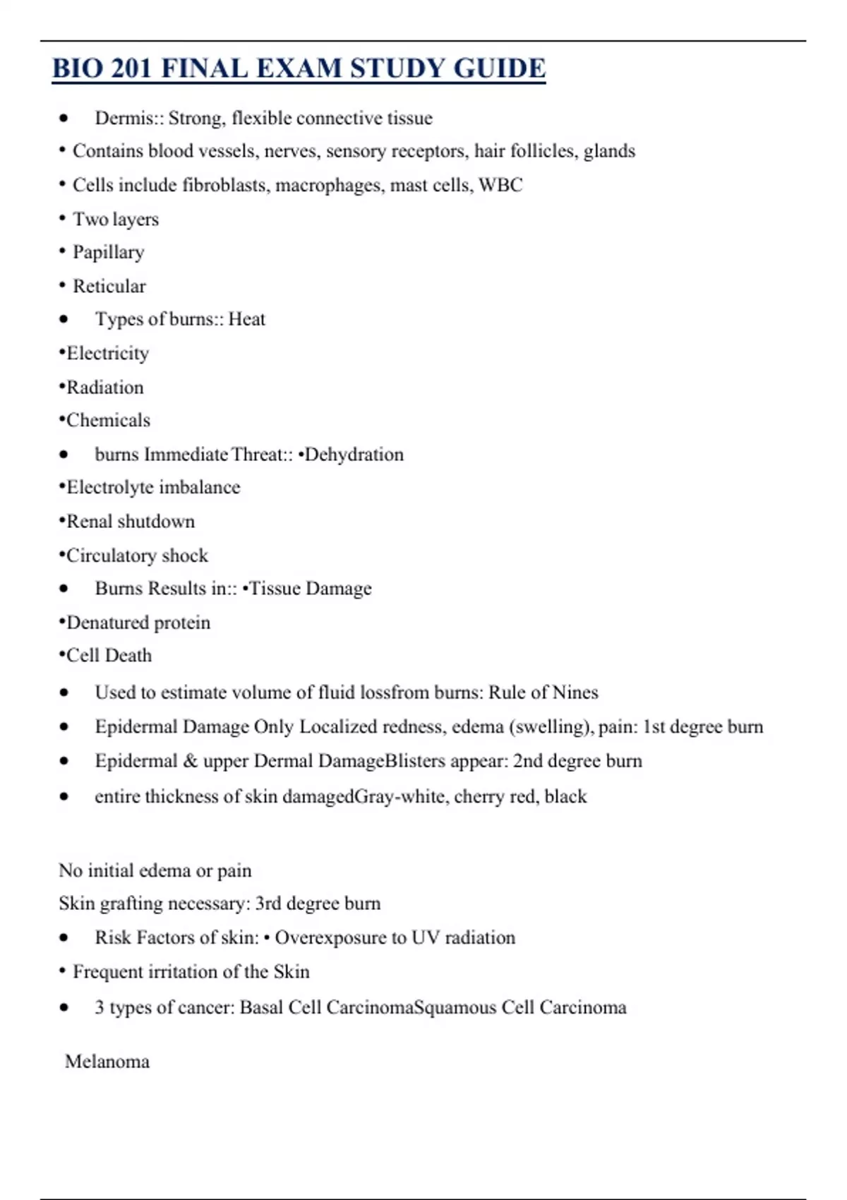 BIO 201 FINAL EXAM STUDY GUIDE ( UPDATED 2025 ) | QUESTIONS WITH 100% VERIFIED ANSWERS AND ...