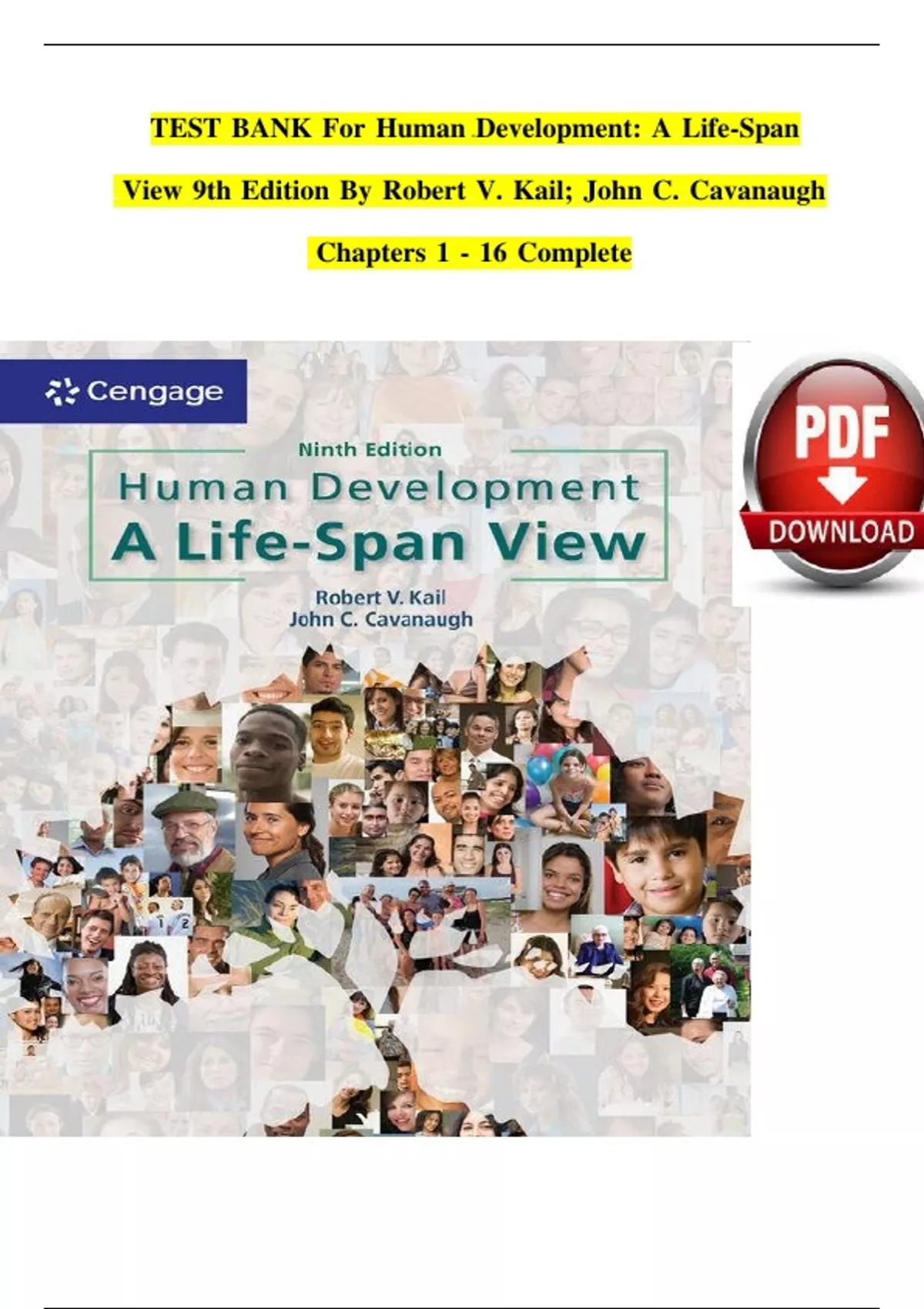 TEST BANK For Human Development: A Life-Span View, 9th Edition By ...