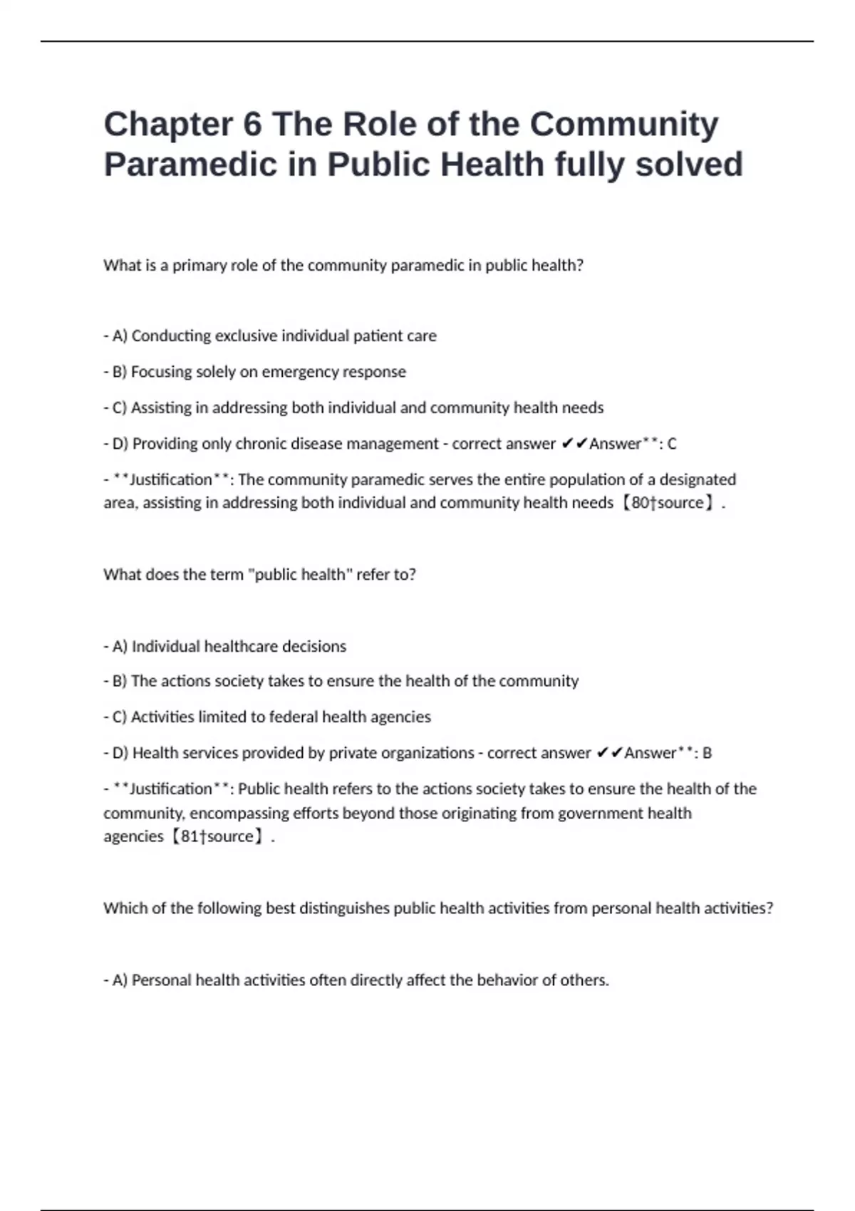 Chapter 6 The Role of the Community Paramedic in Public Health fully ...