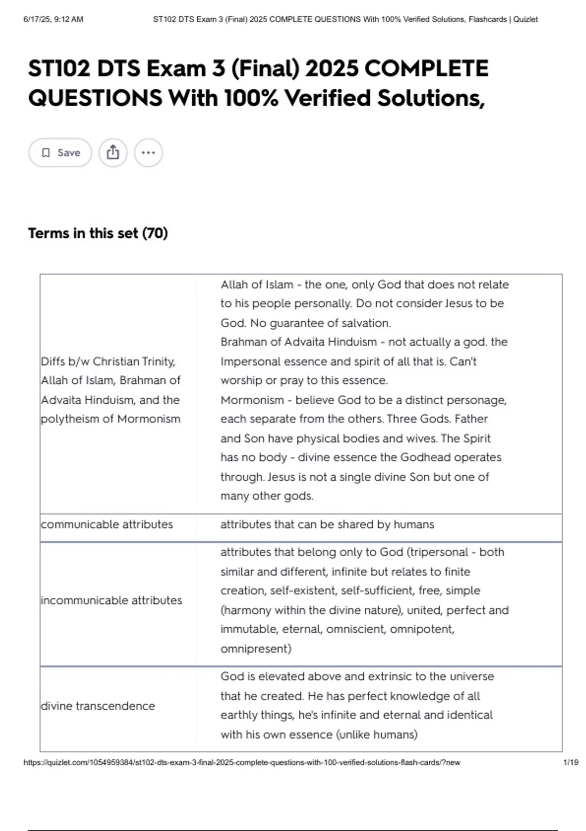 ST102 DTS Exam 3 (Final) 2025 COMPLETE QUESTIONS With 100% Verified ...