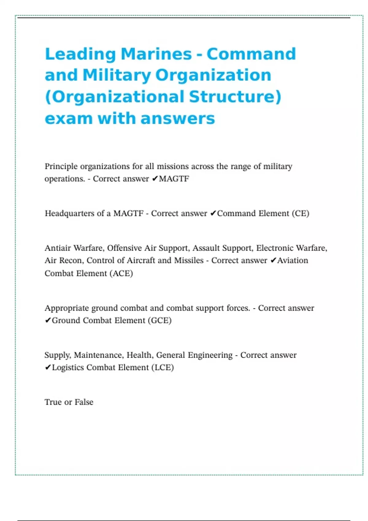 Leading Marines - Command and Military Organization (Organizational ...