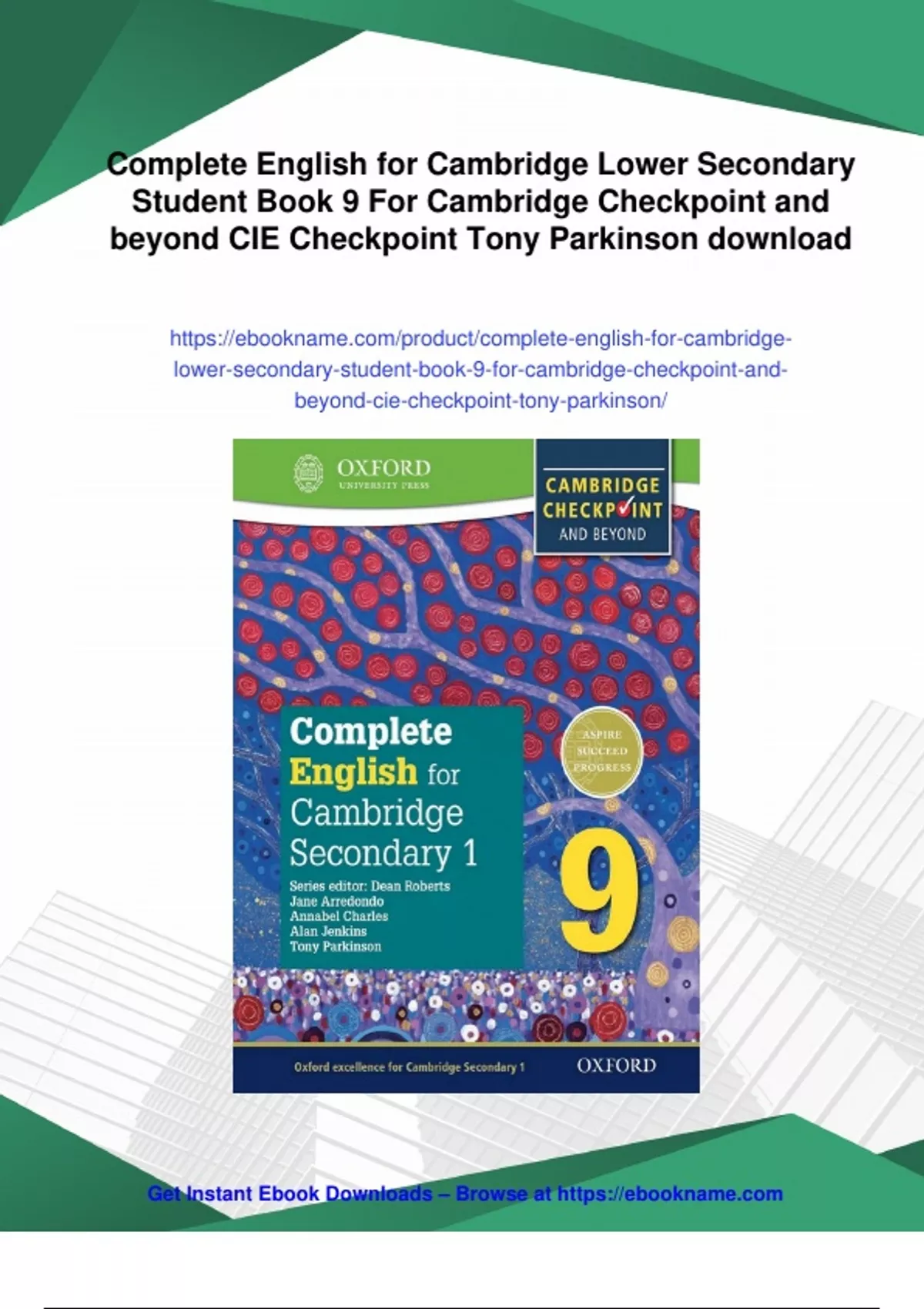 Summary Complete English for Cambridge Lower Secondary Student Book 9 For Cambridge Checkpoint ...