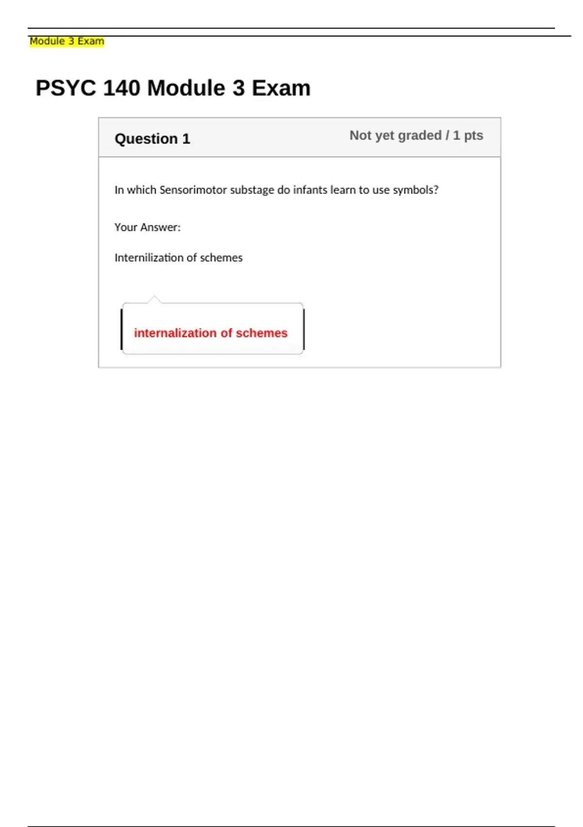 PSYC 140 Module 3 Exam SUMMER 2025 Portage learning - PSYC 140 - Stuvia US