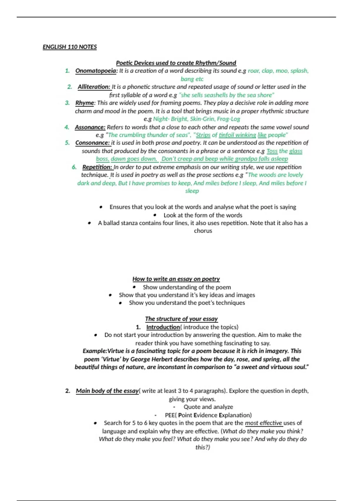 Summary Mastering Poetry: A Complete Guide to Poetic Devices, Essay ...