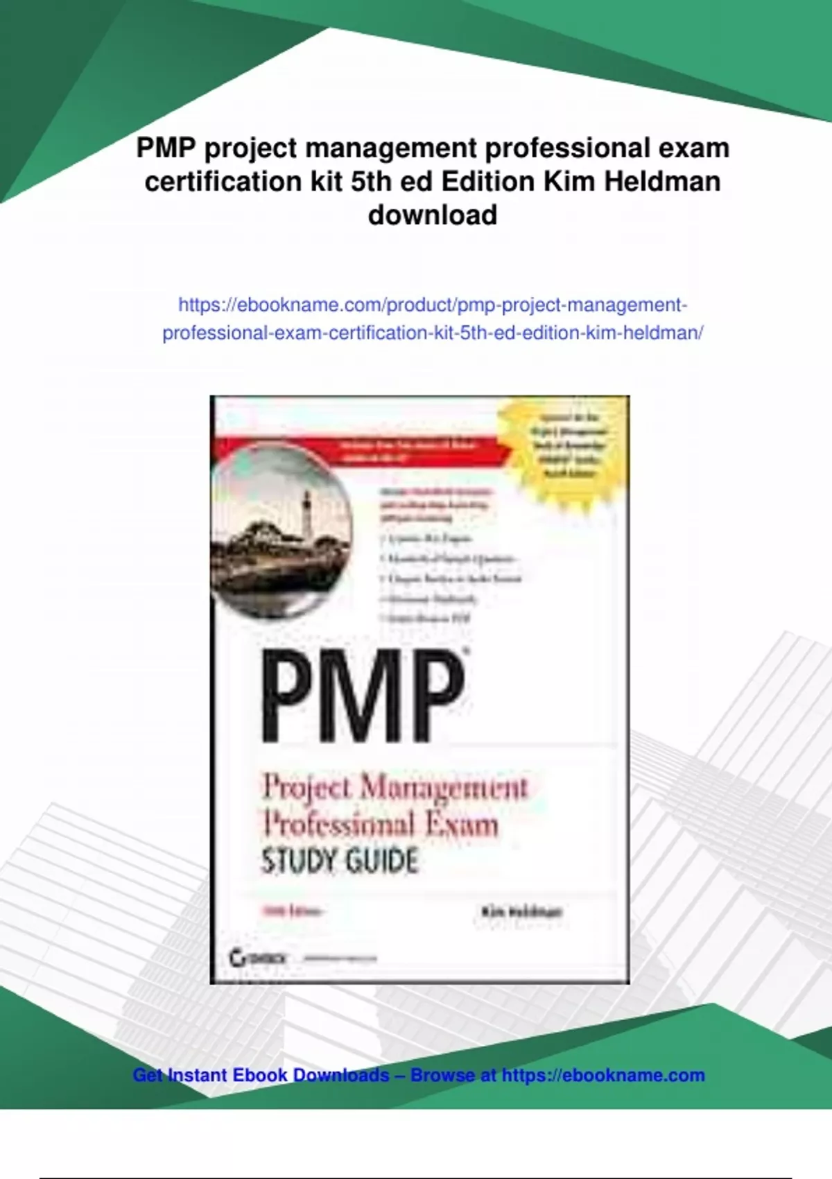 Summary PMP project management professional exam certification kit 5th ...