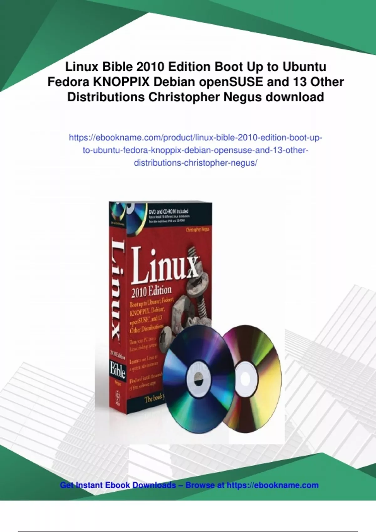 Summary Linux Bible 2010 Edition Boot Up to Ubuntu Fedora KNOPPIX Debian openSUSE and 13 Other ...