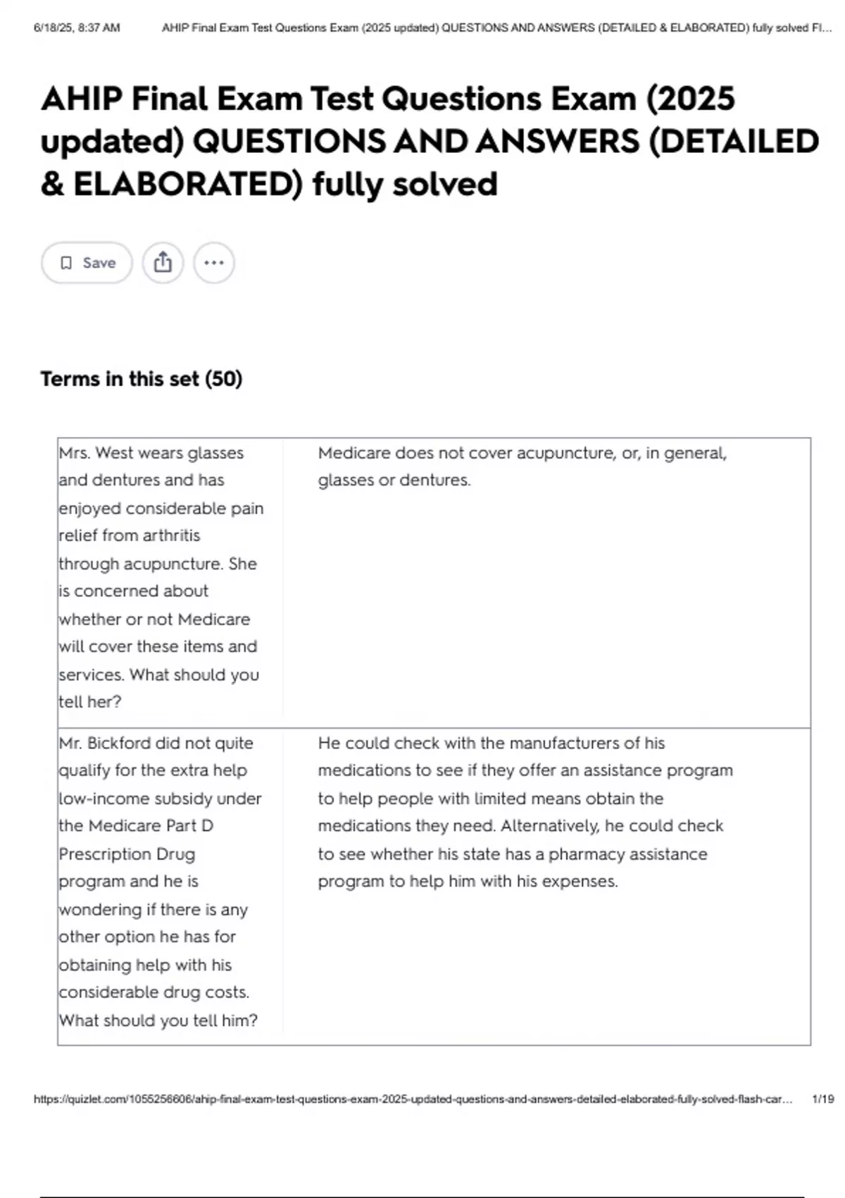 AHIP Final Exam Test Questions Exam (2025 updated) QUESTIONS AND ...