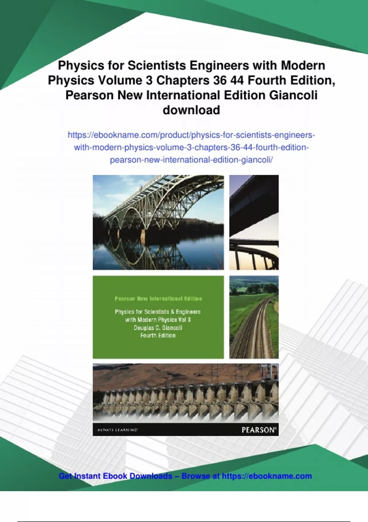 Summary Physics for Scientists Engineers with Modern Physics Volume 3 ...