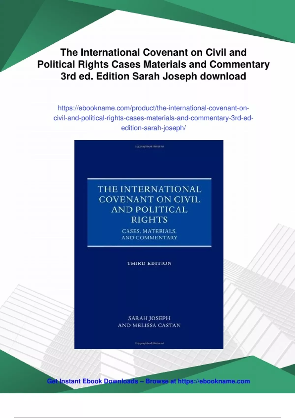 Summary The International Covenant on Civil and Political Rights Cases ...