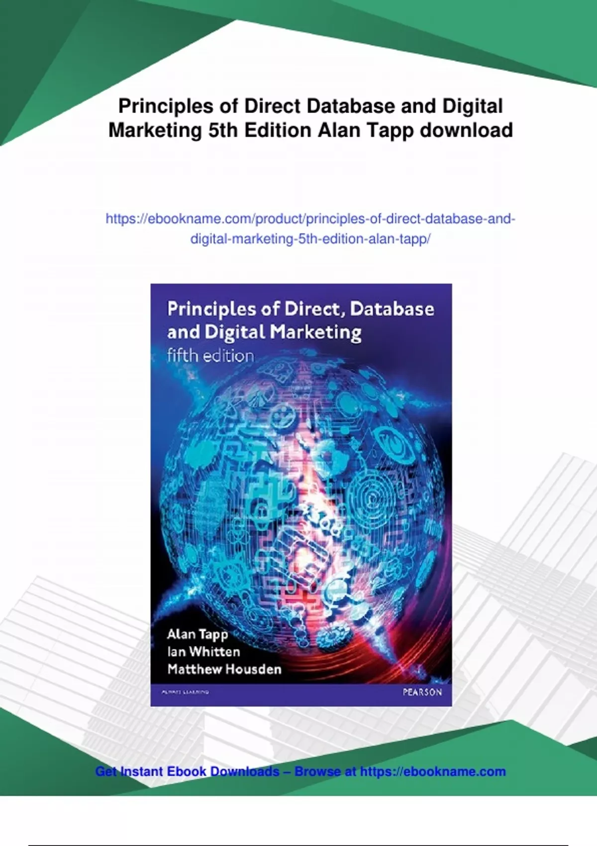 Summary Principles of Direct Database and Digital Marketing 5th Edition ...
