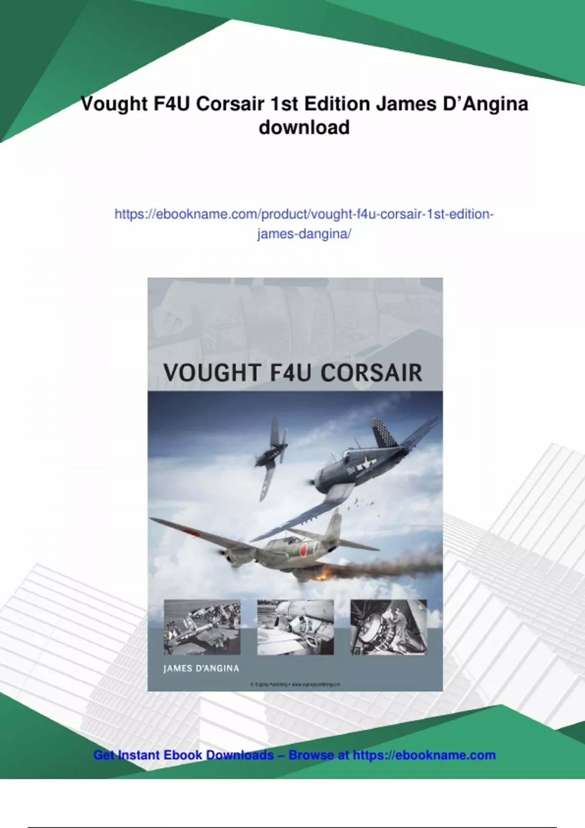Summary Vought F4U Corsair 1st Edition James D’Angina - Digital ...