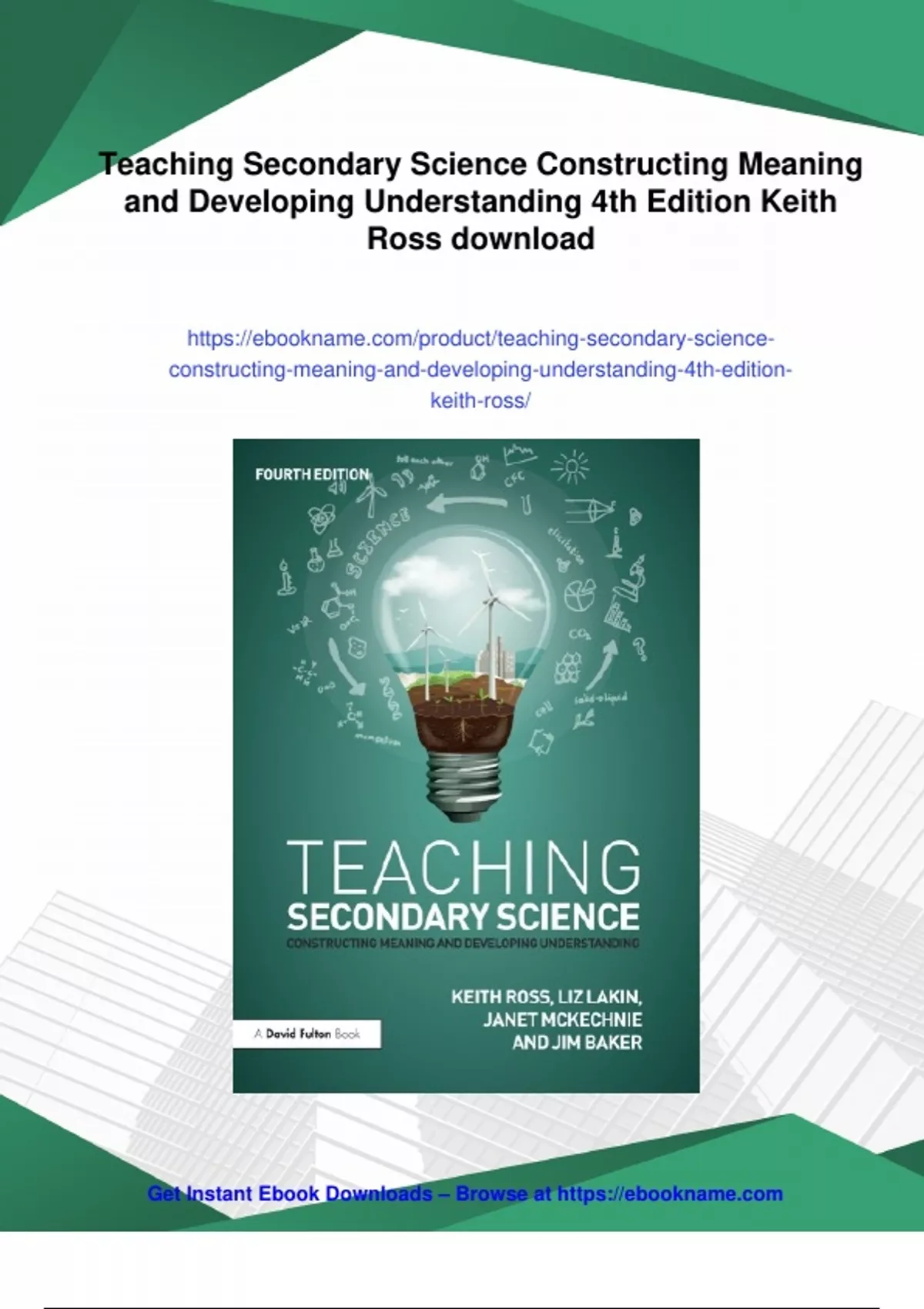 Summary Teaching Secondary Science Constructing Meaning and Developing ...