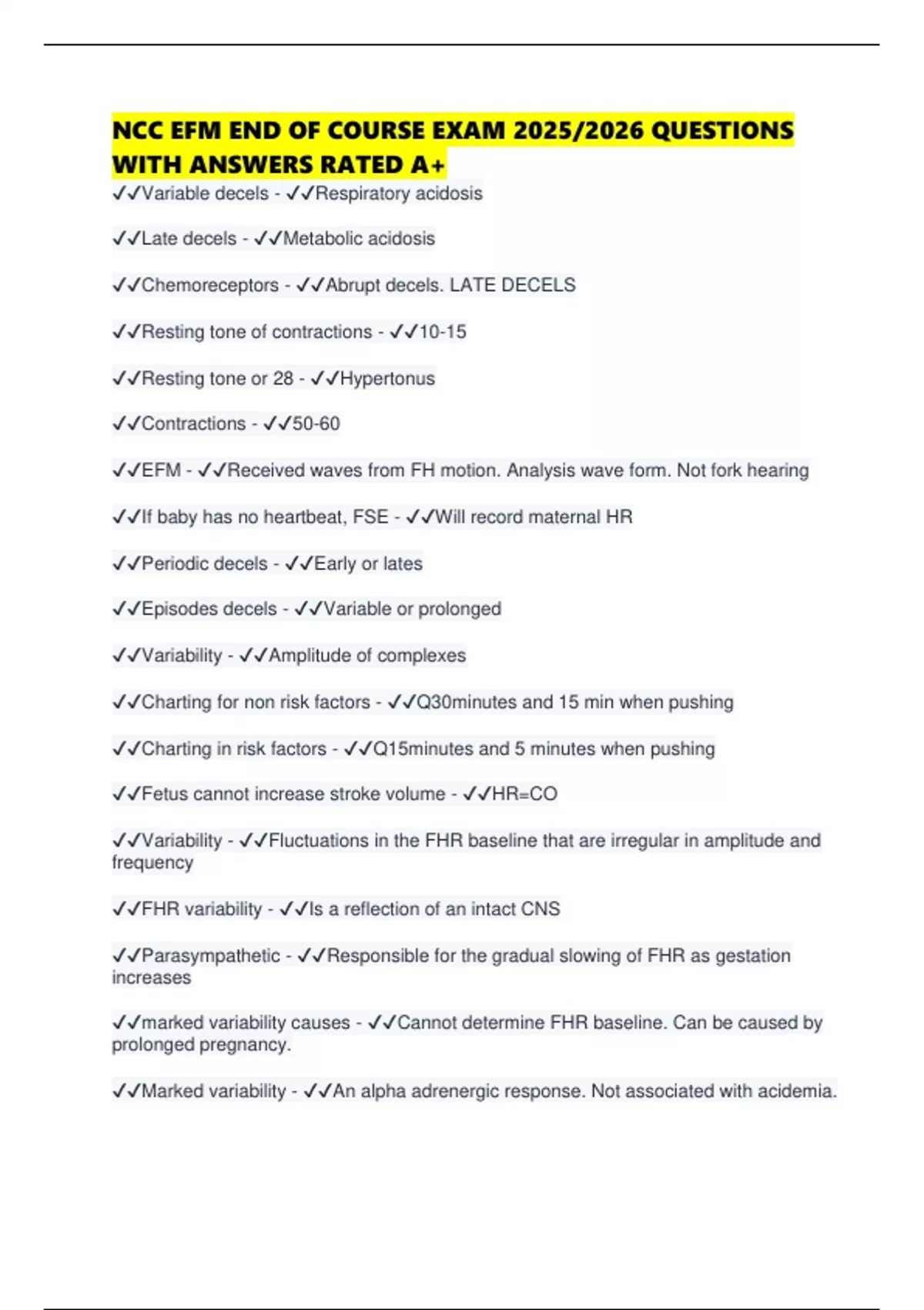 NCC EFM END OF COURSE EXAM 2025.pdf - Ncc efm - Stuvia US