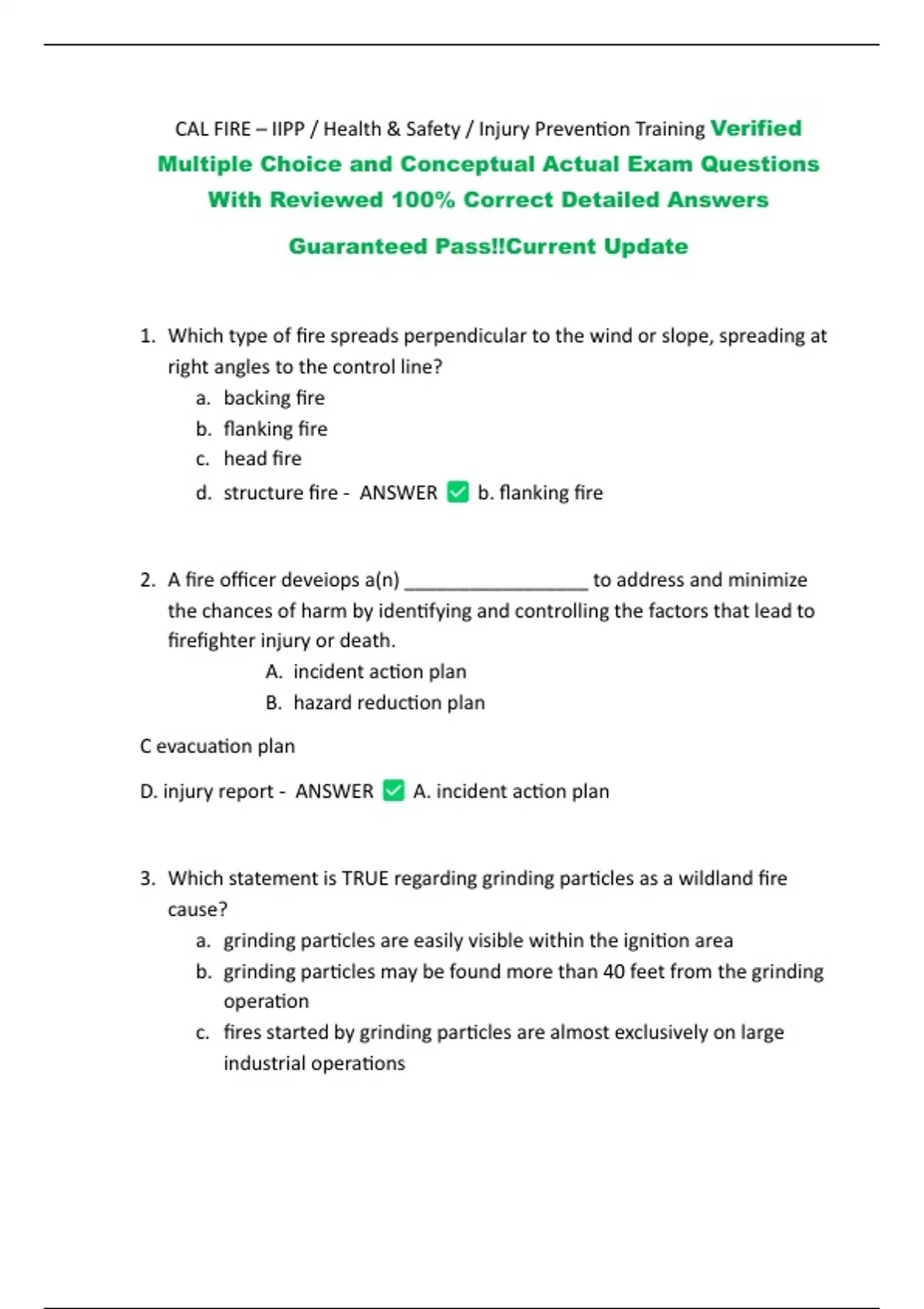 CAL FIRE – IIPP / Health & Safety / Injury Prevention Training Verified ...