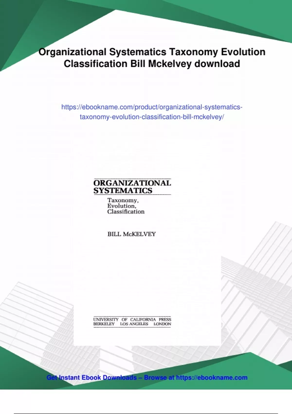 Summary Organizational Systematics Taxonomy Evolution Classification ...