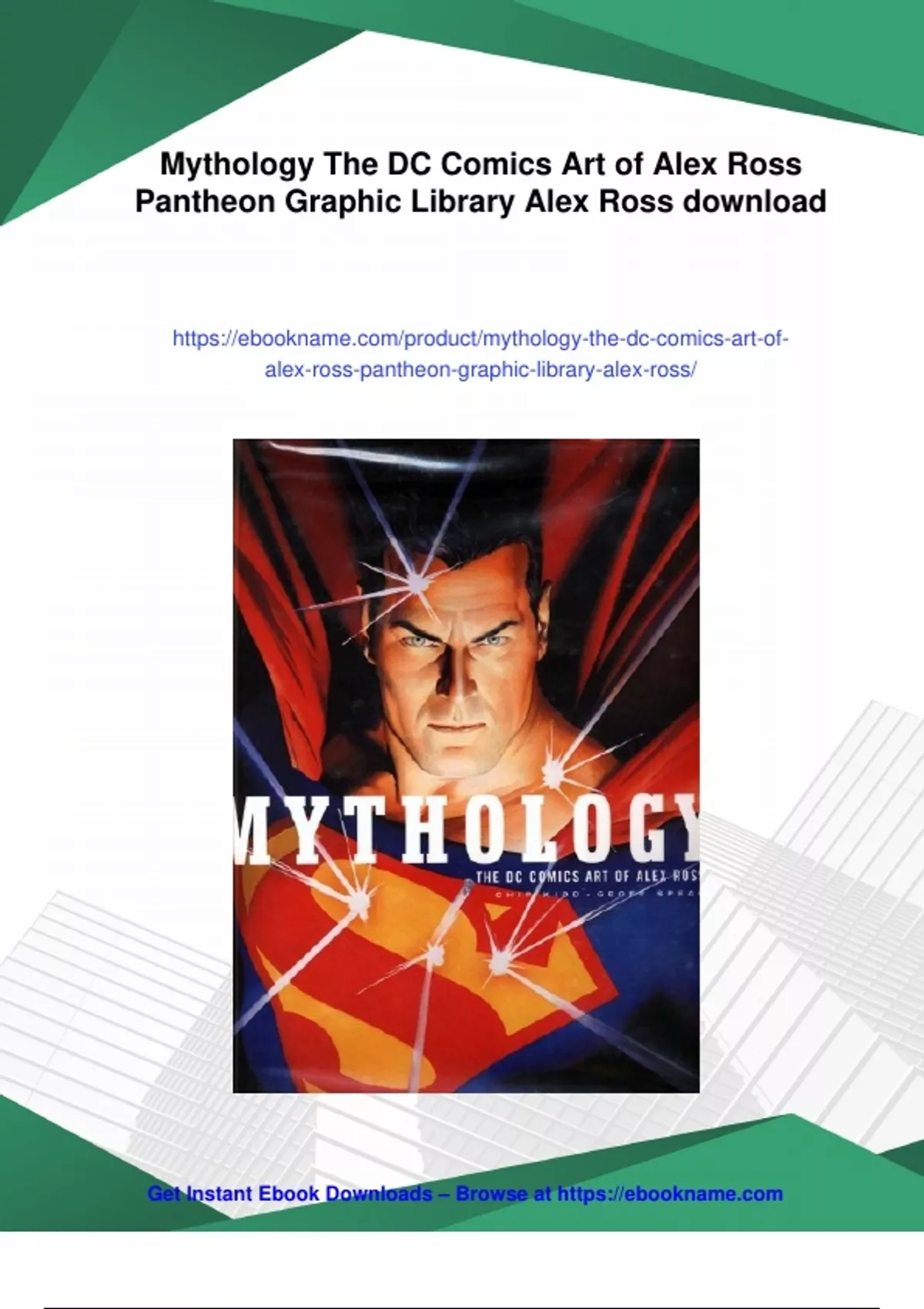 Summary Mythology The DC Comics Art of Alex Ross Pantheon Graphic ...