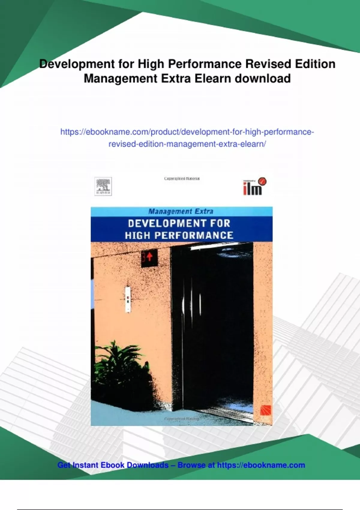 Summary Development for High Performance Revised Edition Management ...