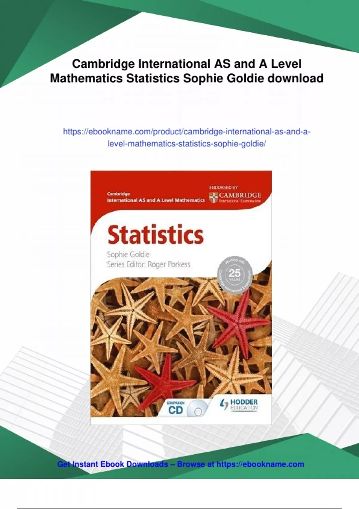Summary Cambridge International AS and A Level Mathematics Statistics ...