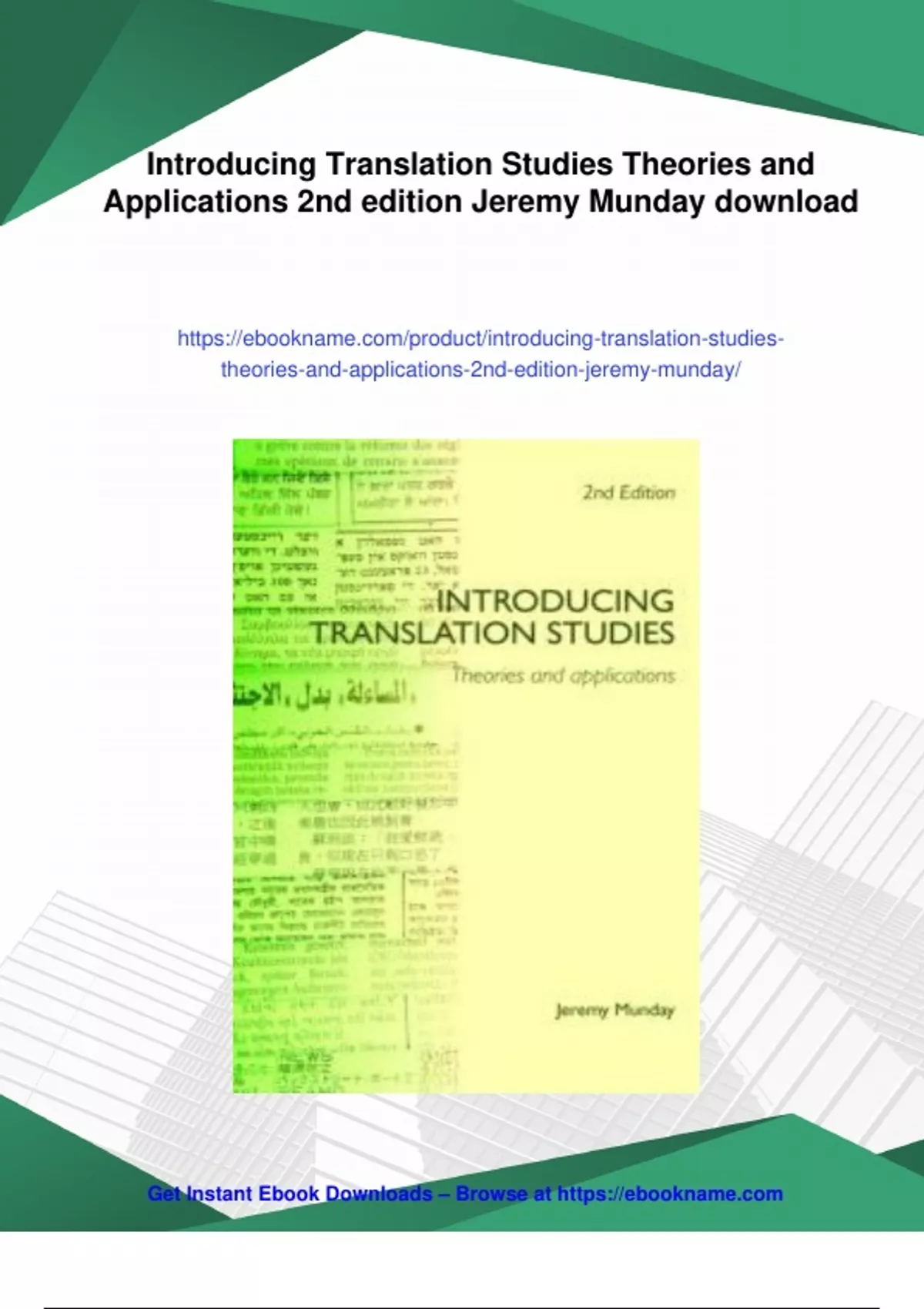 Summary Introducing Translation Studies Theories and Applications 2nd ...