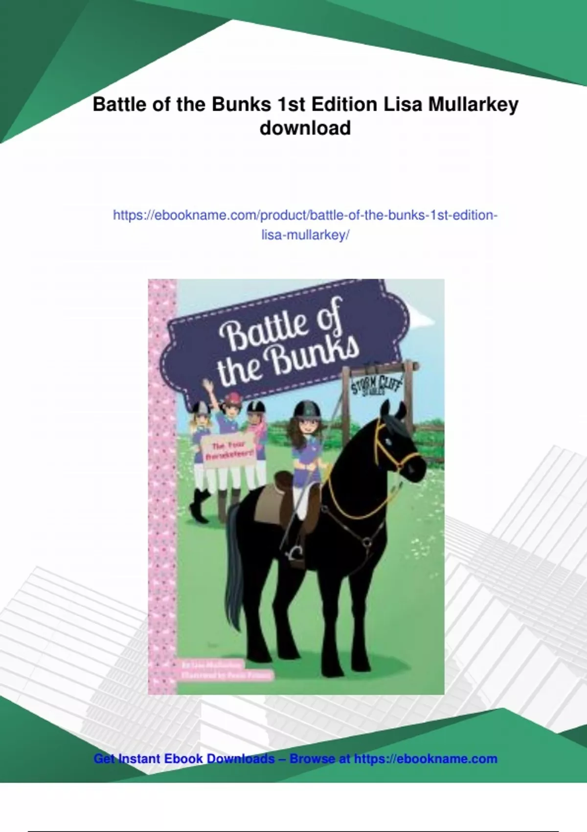 Summary Battle of the Bunks 1st Edition Lisa Mullarkey - Digital ...
