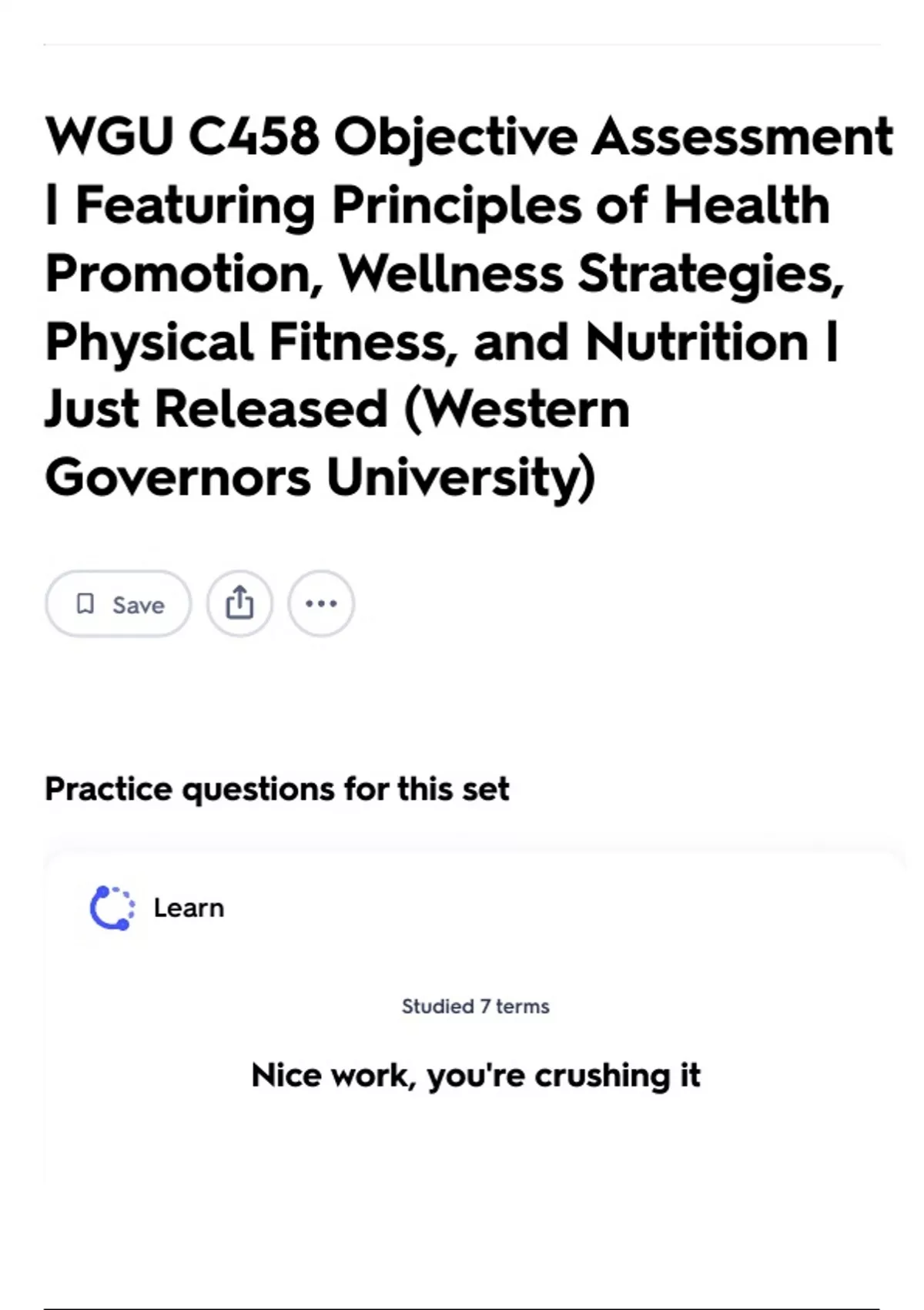 WGU C458 Objective Assessment | Featuring Principles of Health ...