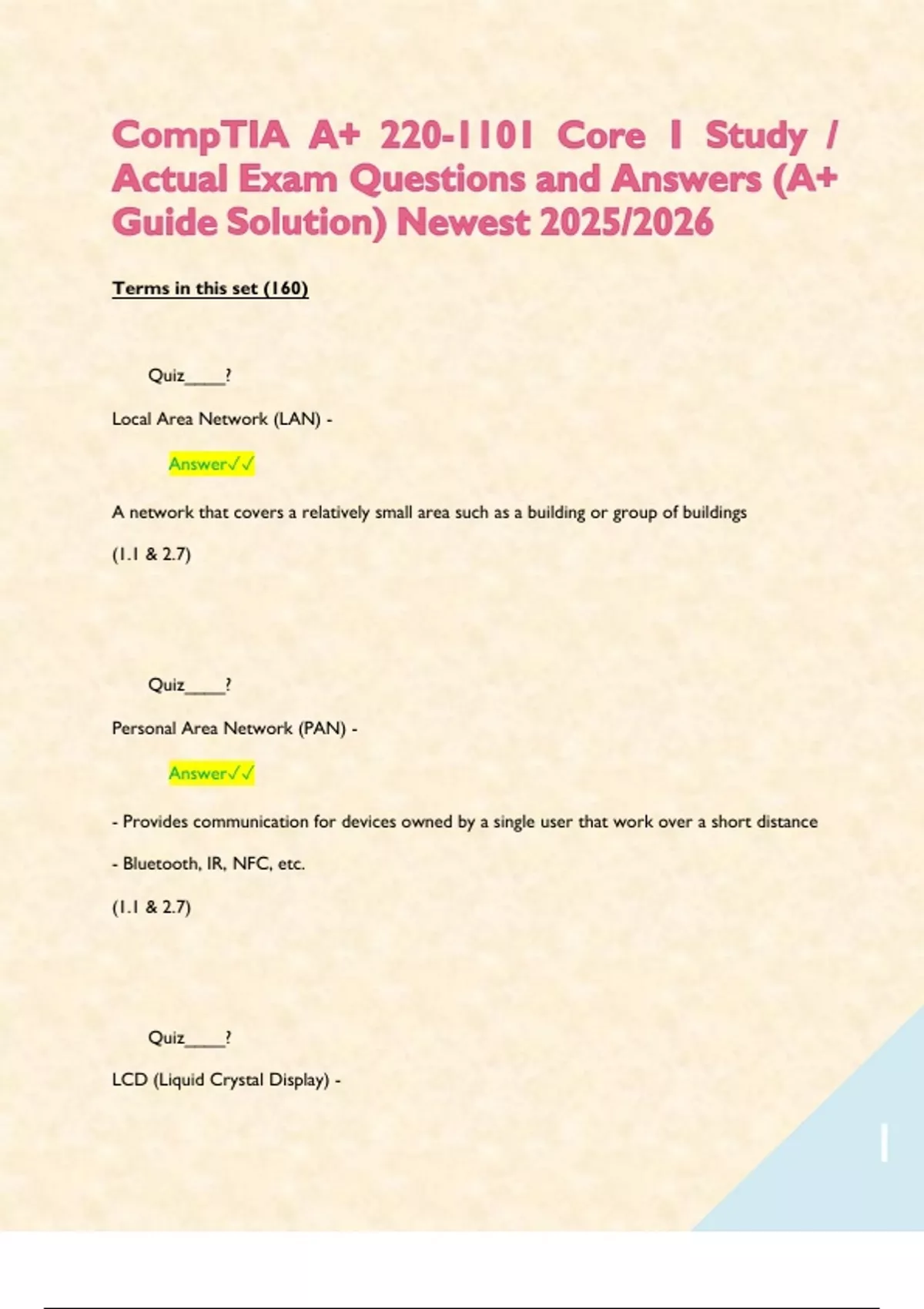 Study BUNDLE for CompTIA A+ 1101 / Comprehensive Study Guide – Expert ...