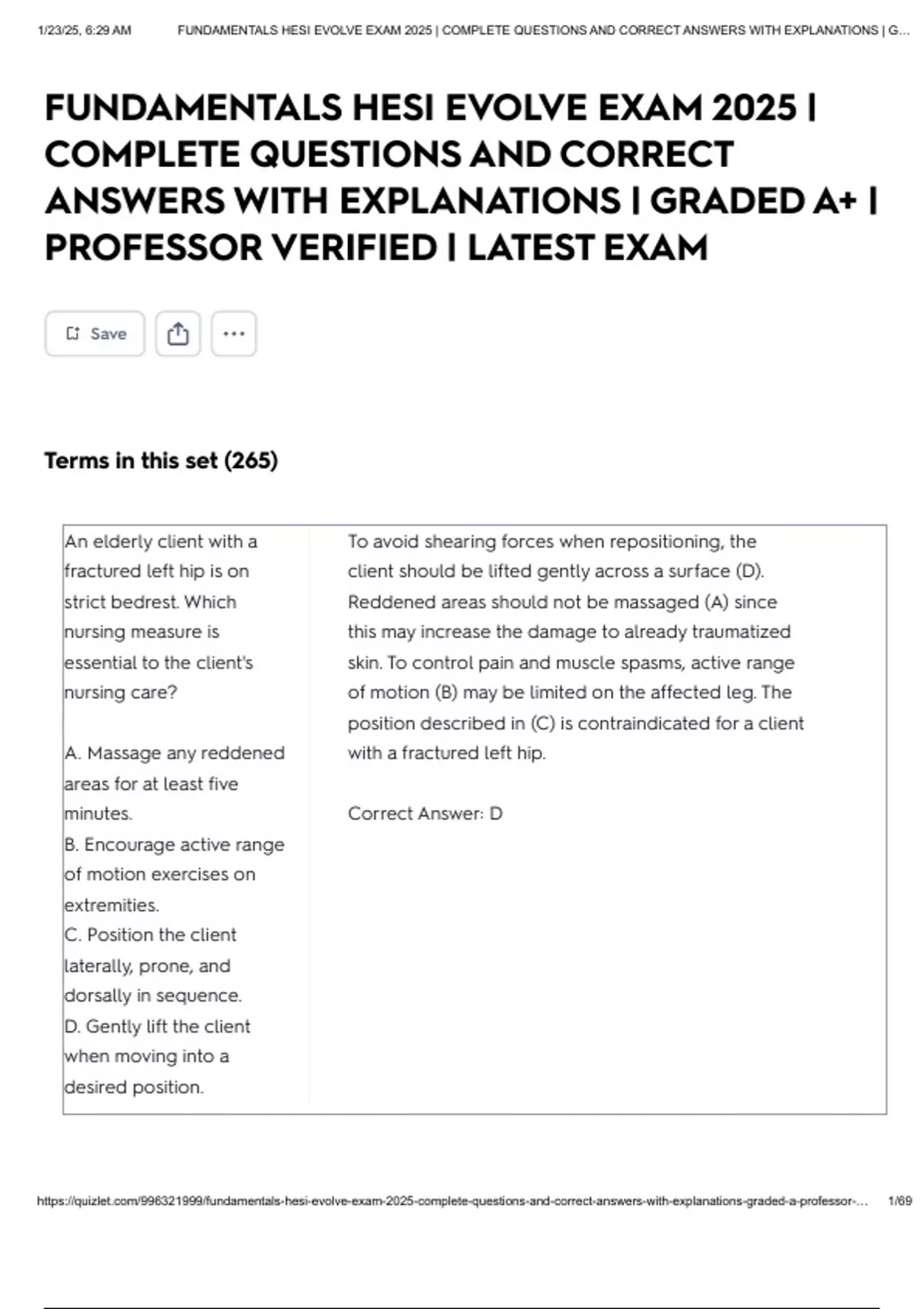 FUNDAMENTALS HESI EVOLVE EXAM 2025 | VERIFIED QUESTIONS & ANSWERS WITH ...