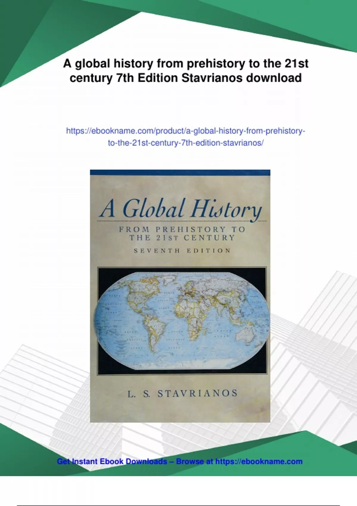 Summary A global history from prehistory to the 21st century 7th ...
