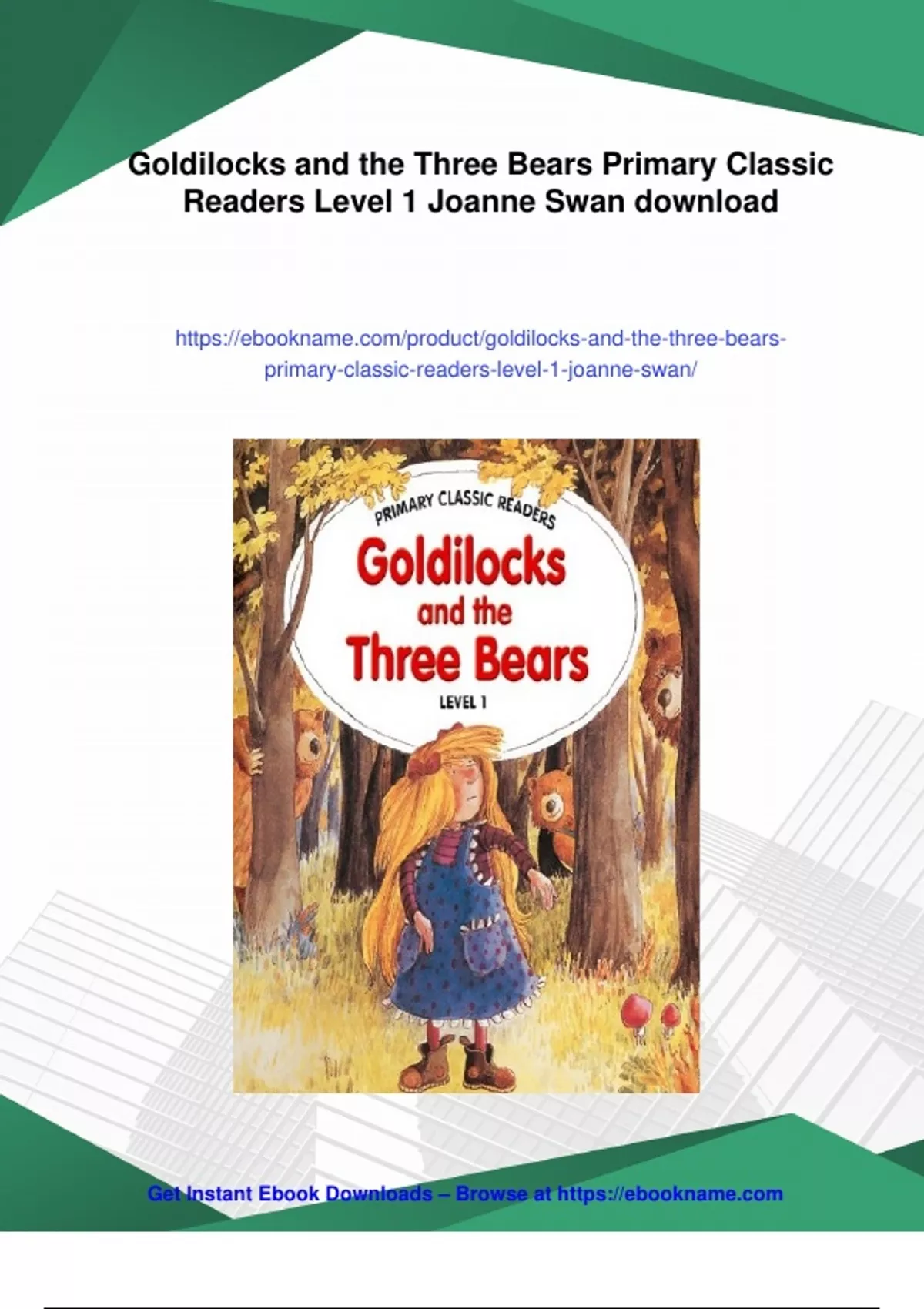 Summary Goldilocks and the Three Bears Primary Classic Readers Level 1 ...