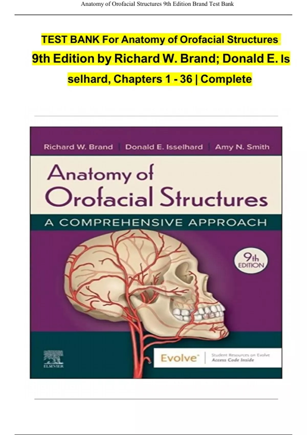 Anatomy of Orofacial Structures - Anatomy of Orofacial Structures ...