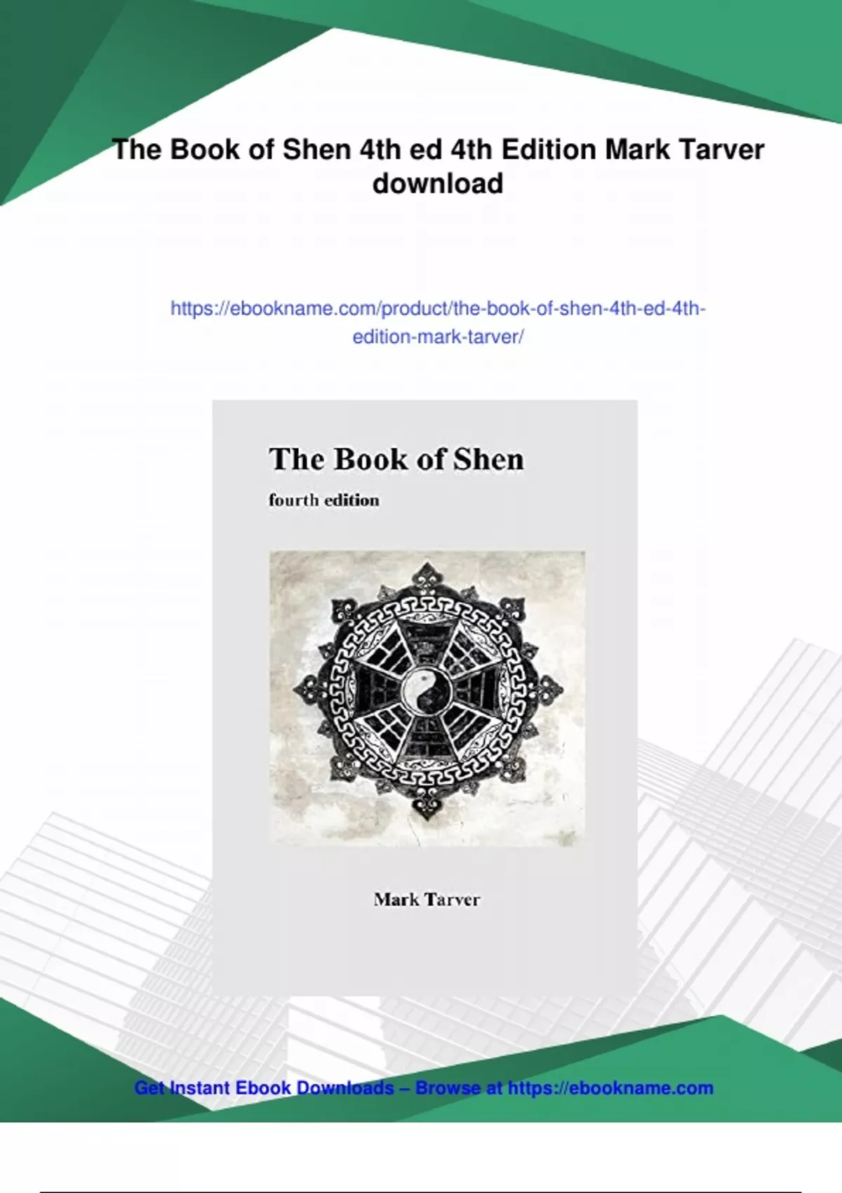 Summary The Book of Shen 4th ed 4th Edition Mark Tarver - Instant ...