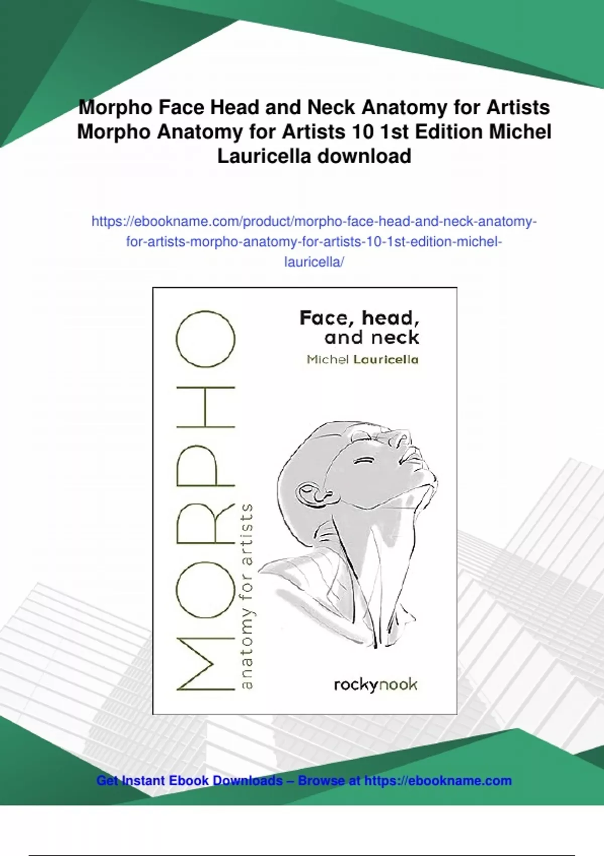 Summary Morpho Face Head and Neck Anatomy for Artists Morpho Anatomy ...