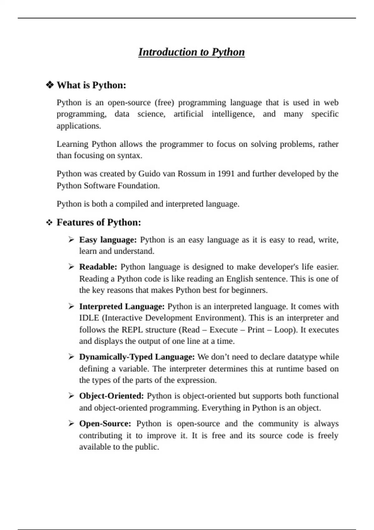 Introduction to Python – Beginner Programming Course Material | Comprehensive Guide with ...