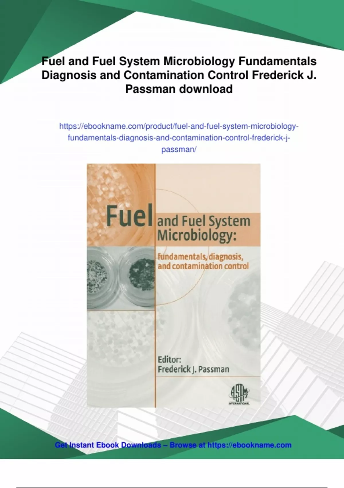 Summary Fuel and Fuel System Microbiology Fundamentals Diagnosis and ...