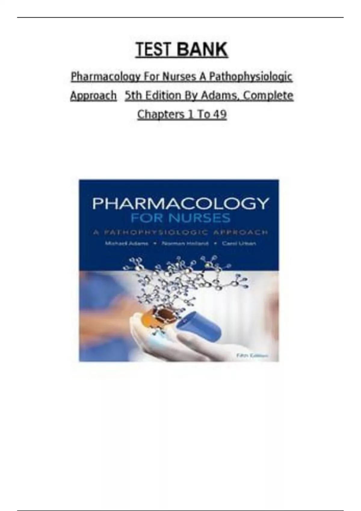 pharmacology for nurses a pathophysiologic approach 5th edition by ...