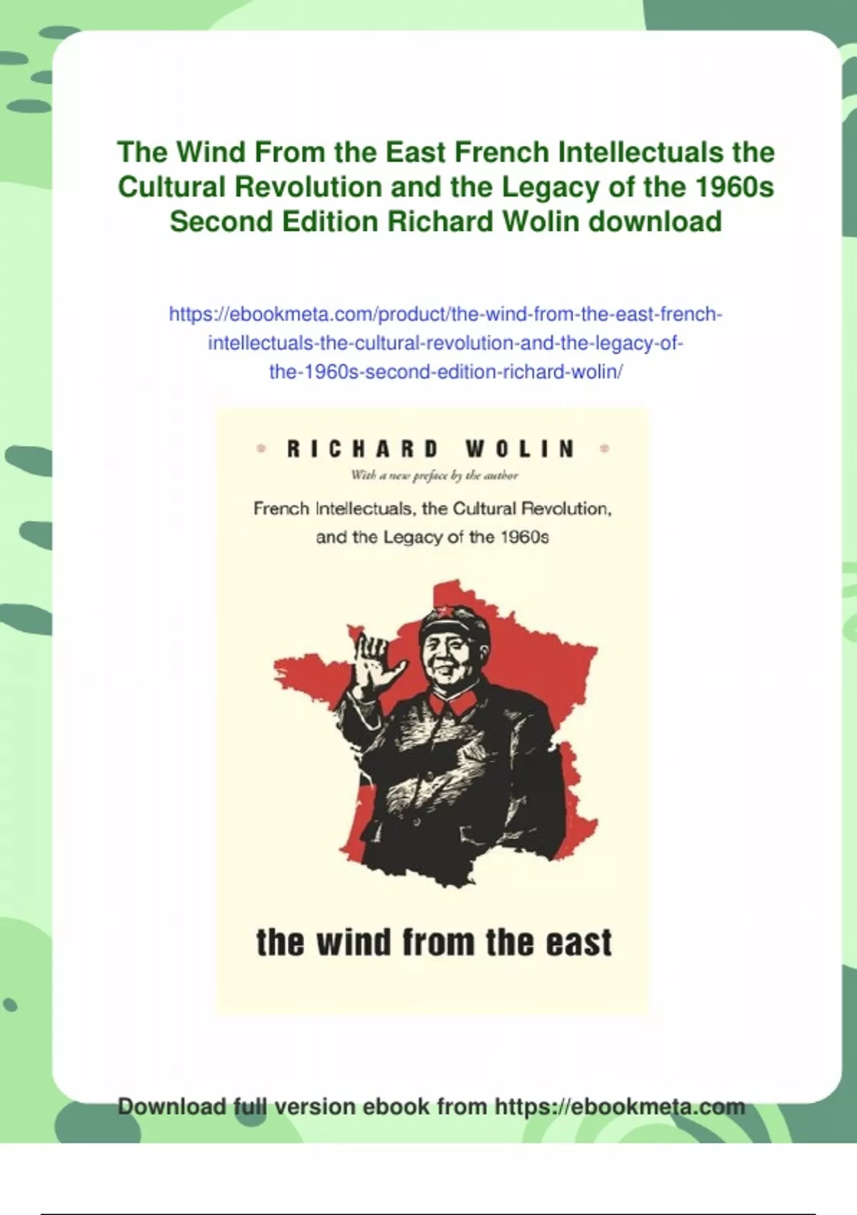 Summary The Wind From the East French Intellectuals the Cultural ...