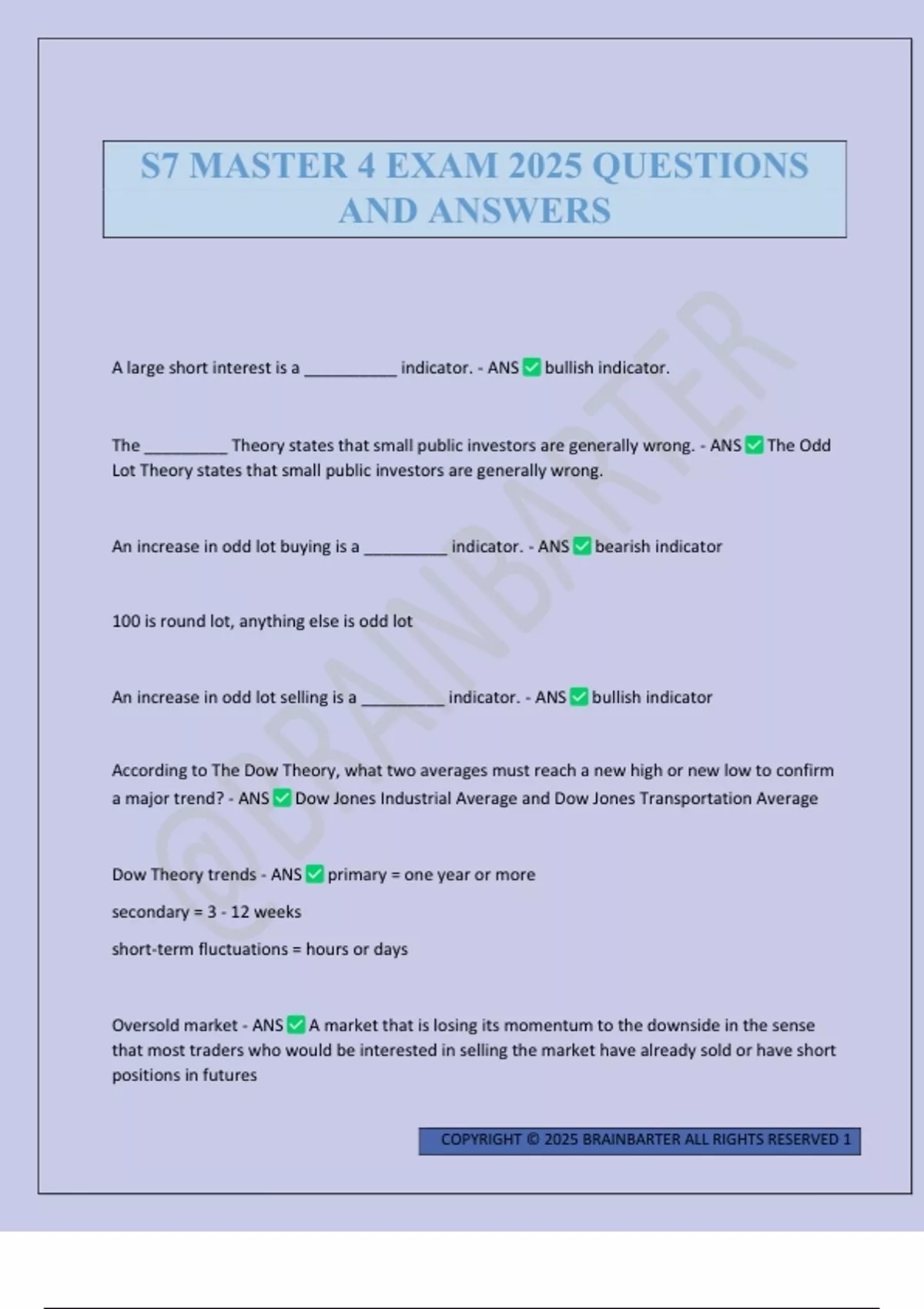 S7 MASTER 4 EXAM 2025 QUESTIONS AND ANSWERS - S7 MASTER - Stuvia US