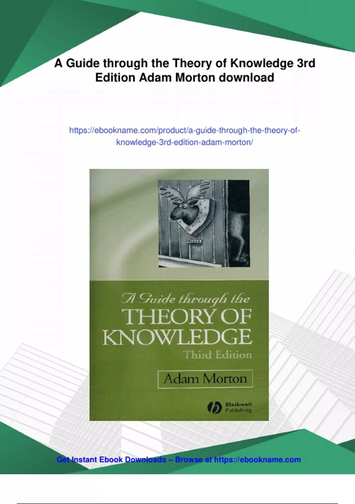 Summary A Guide through the Theory of Knowledge 3rd Edition Adam Morton - Digital Download ...